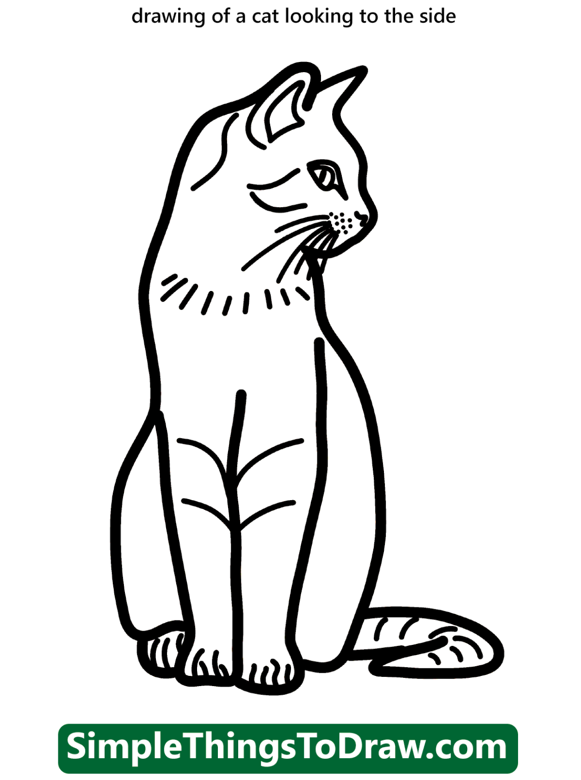 Cat Sitting Drawing Easy - 20 Simple Sitting Cat Drawing Ideas - Simple ...