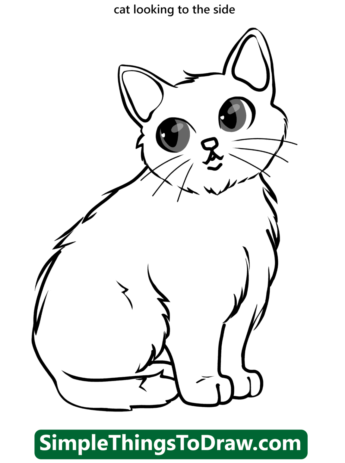 Cat Sitting Drawing Easy - 20 Simple Sitting Cat Drawing Ideas - Simple ...
