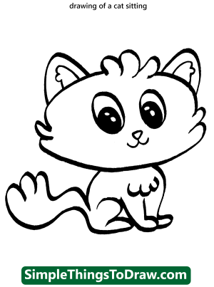 Cat Sitting Drawing Easy - 20 Simple Sitting Cat Drawing Ideas - Simple ...